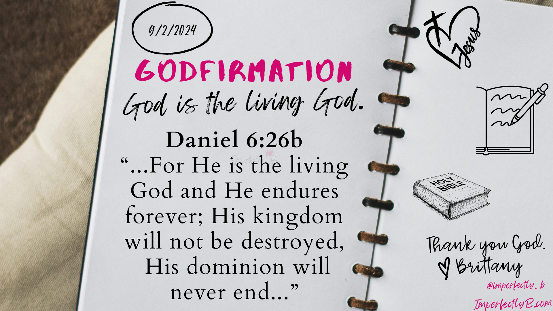 GODFIRMATION: God is the Living God – Imperfectly B